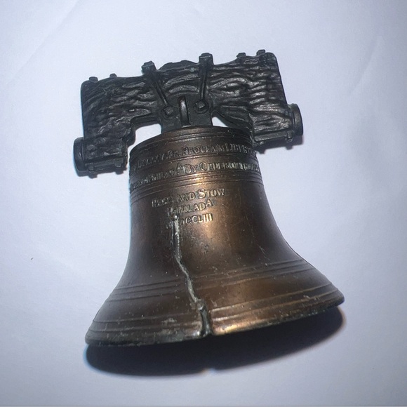 Accents | Vintage Bronze Color Cast Iron Liberty Bell Philadelphia 25 ...